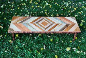 DIY Pallet Wood Diamond Pattern Coffee Table - 101 Pallets