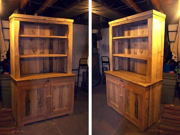 Pallet Wood Kitchen Hutch - 101 Pallets