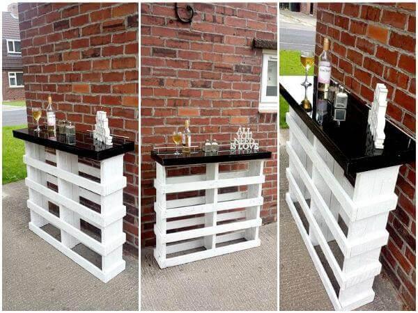 DIY Pallet Bar with Glass Top - 101 Pallets