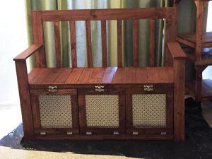Pallet Bench with Storage - 101 Pallets